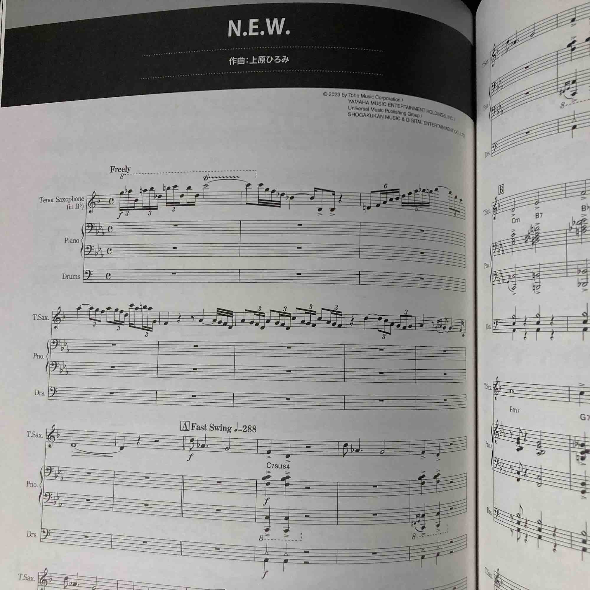 BLUE GIANT Piano Saxophone Sheet Music Score – Otaku.co.uk